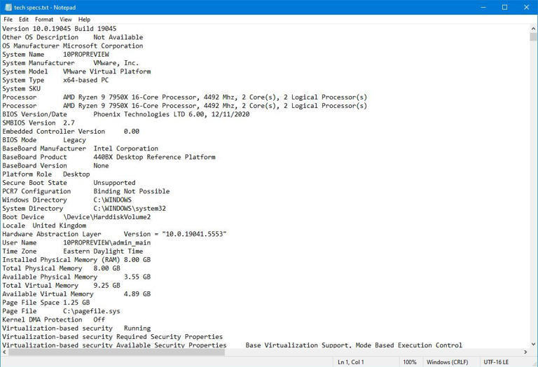 How to check your PC's full specifications on Windows 10