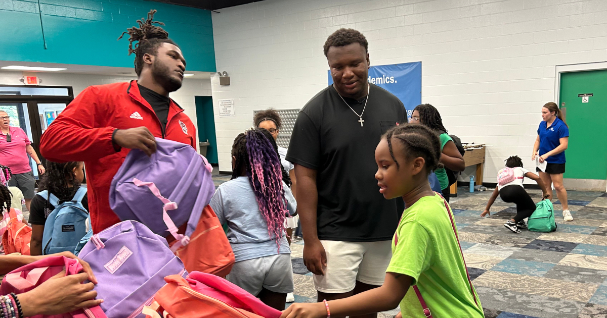 Why NC State DT Brandon Cleveland organized a school supply giveaway ...