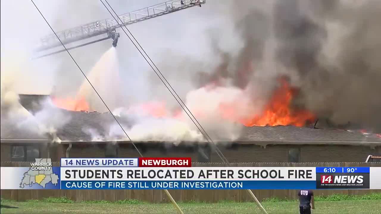 Students to be relocated after school fire in Warrick County