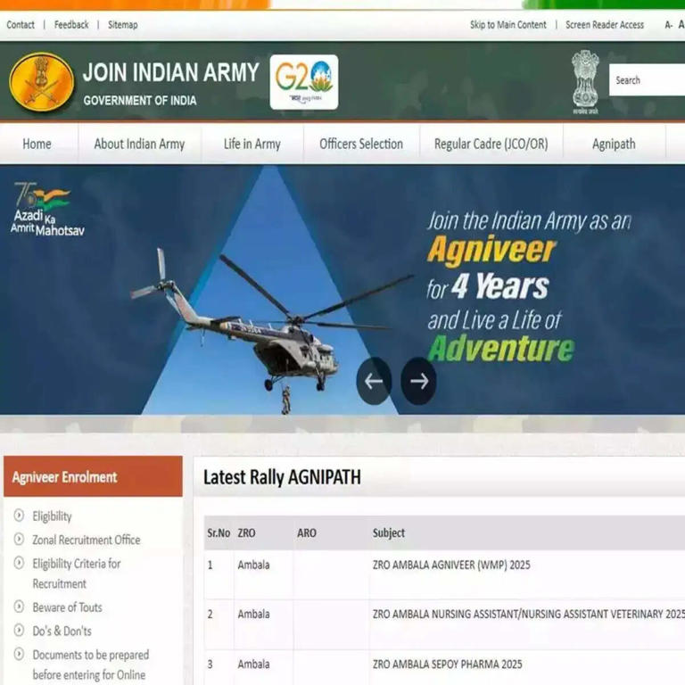 Indian Army Agniveer CEE 2025 result declared at joinindianarmy.nic.in ...