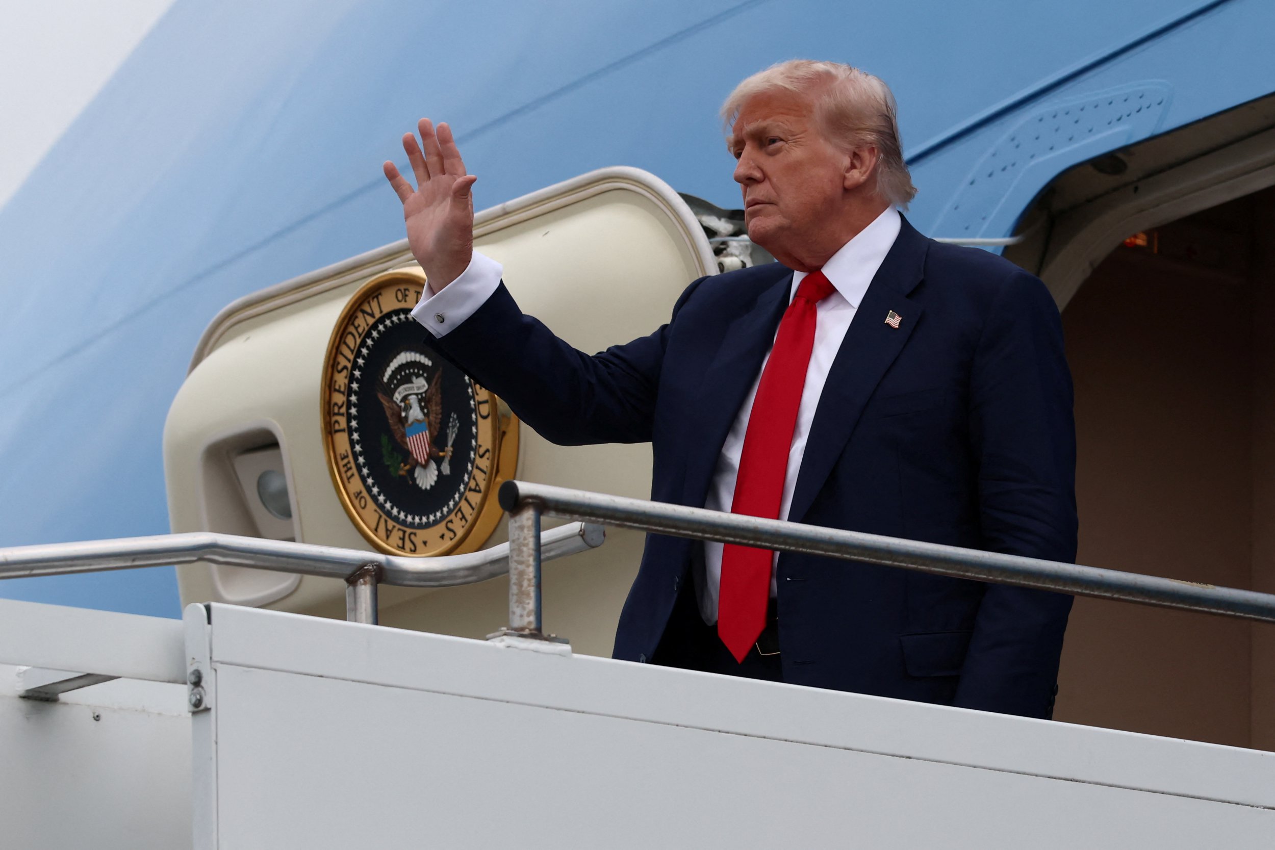 Donald Trump lands in Scotland for private UK trip