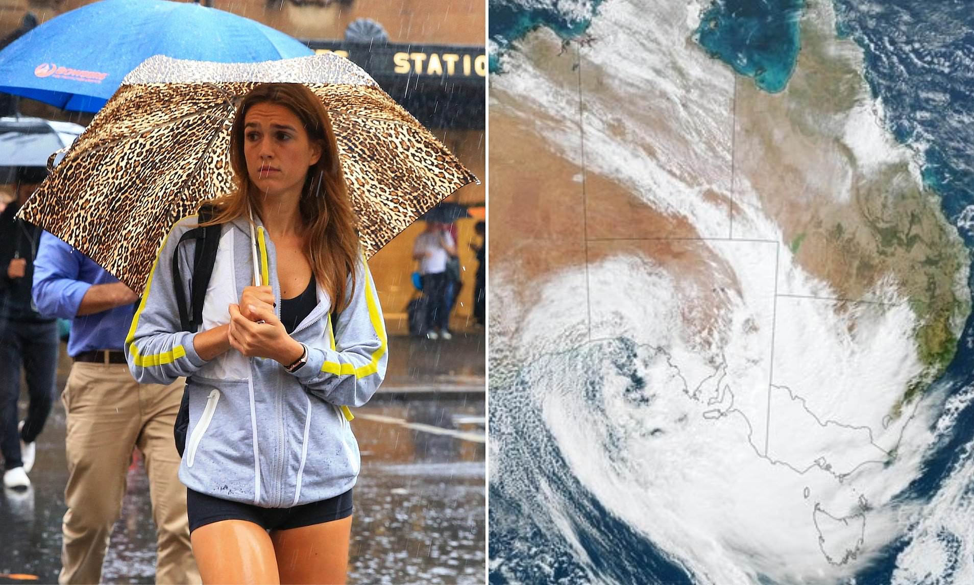Weekend washout for millions as monster rain band sends temperatures ...