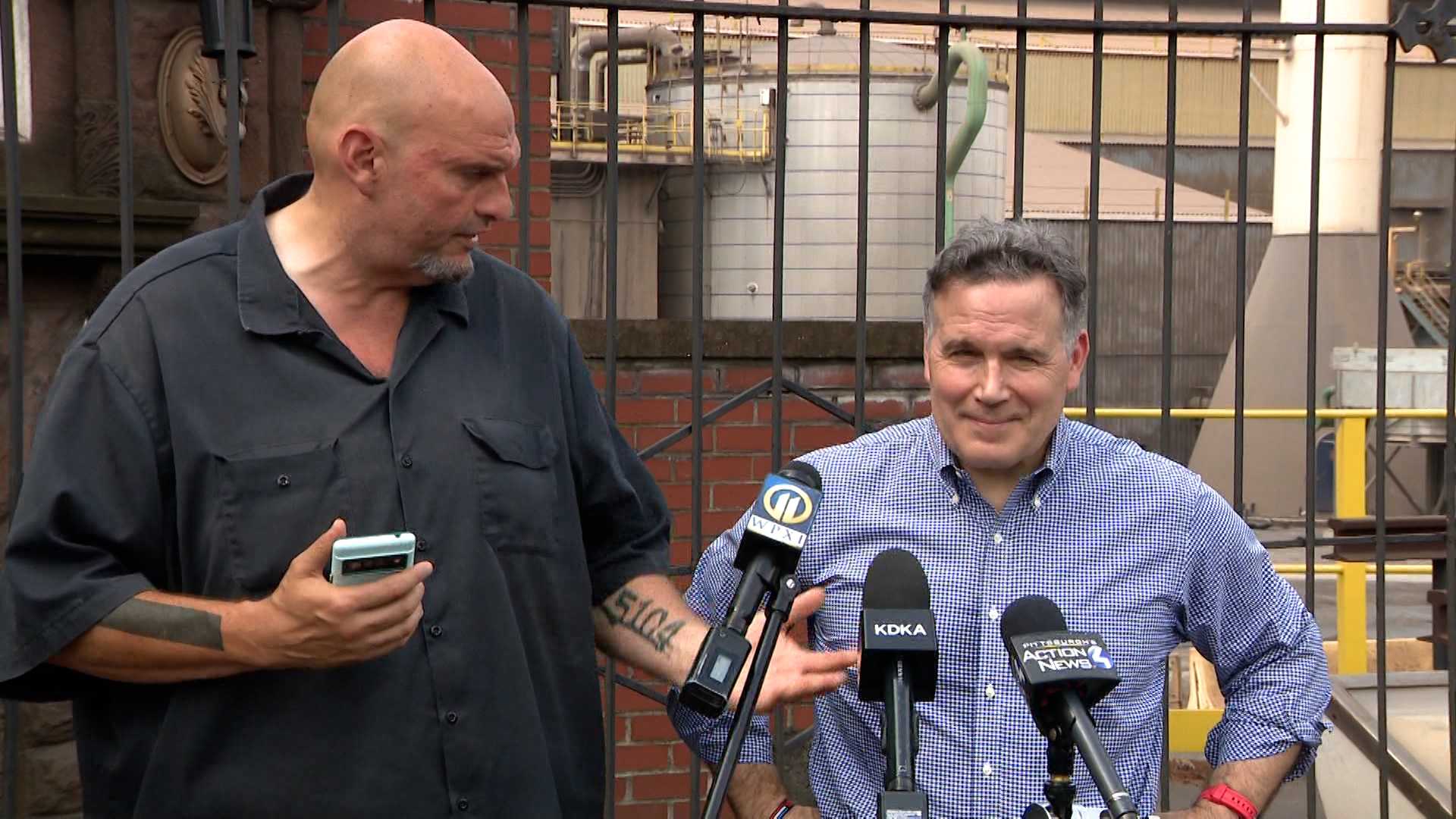 McCormick, Fetterman visit US Steel's Edgar Thomson Works in Braddock