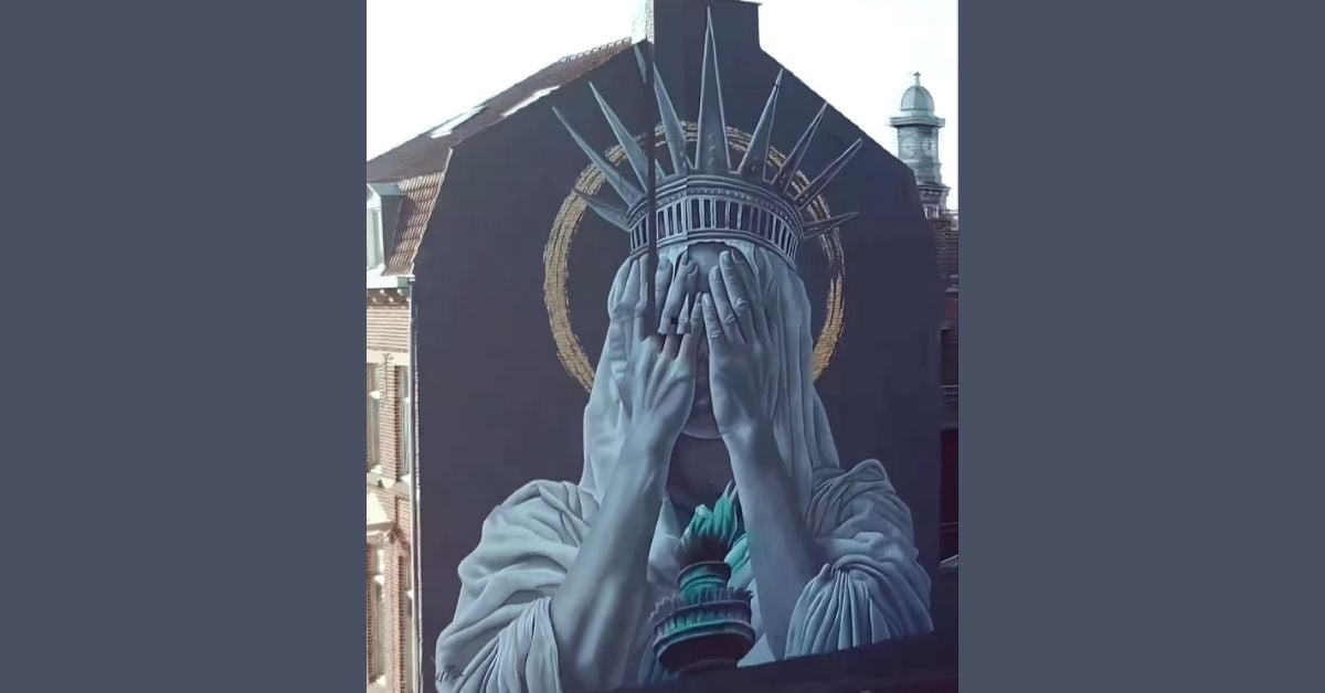 MAGA Melts Down Over Statue of Liberty Mural
