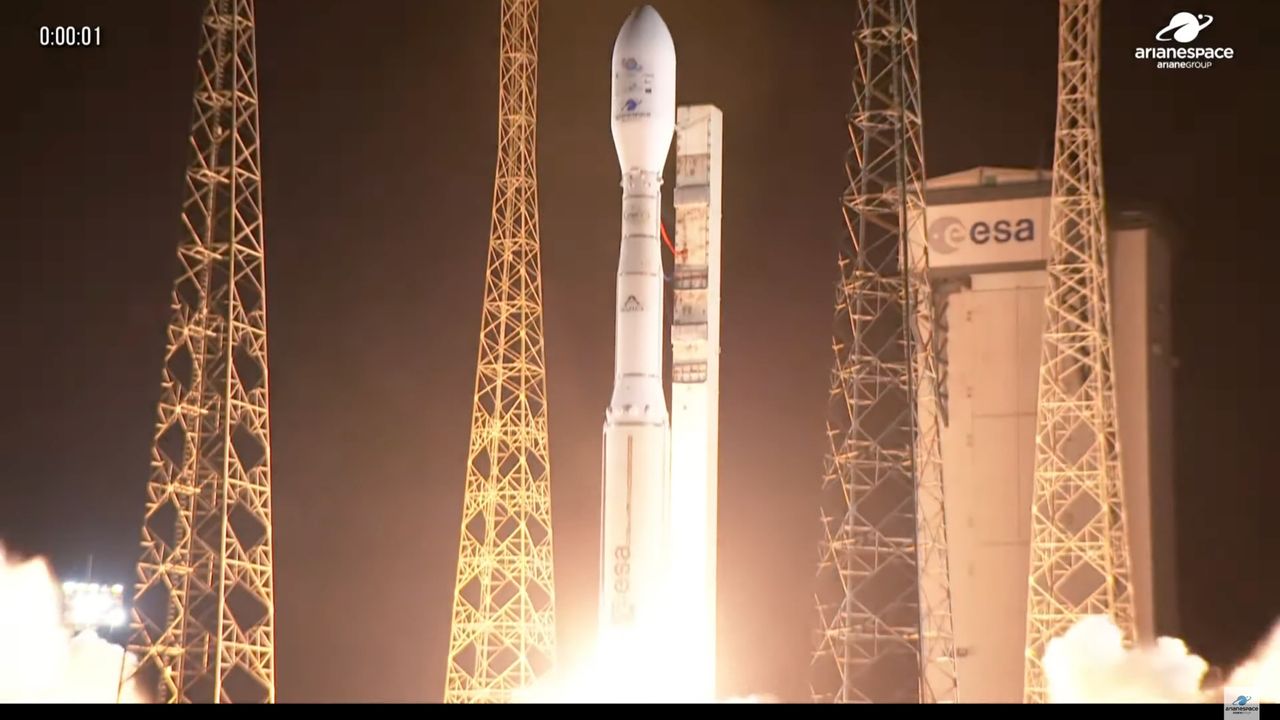European Vega C rocket launches CO2-mapping satellite, 4 Earth ...