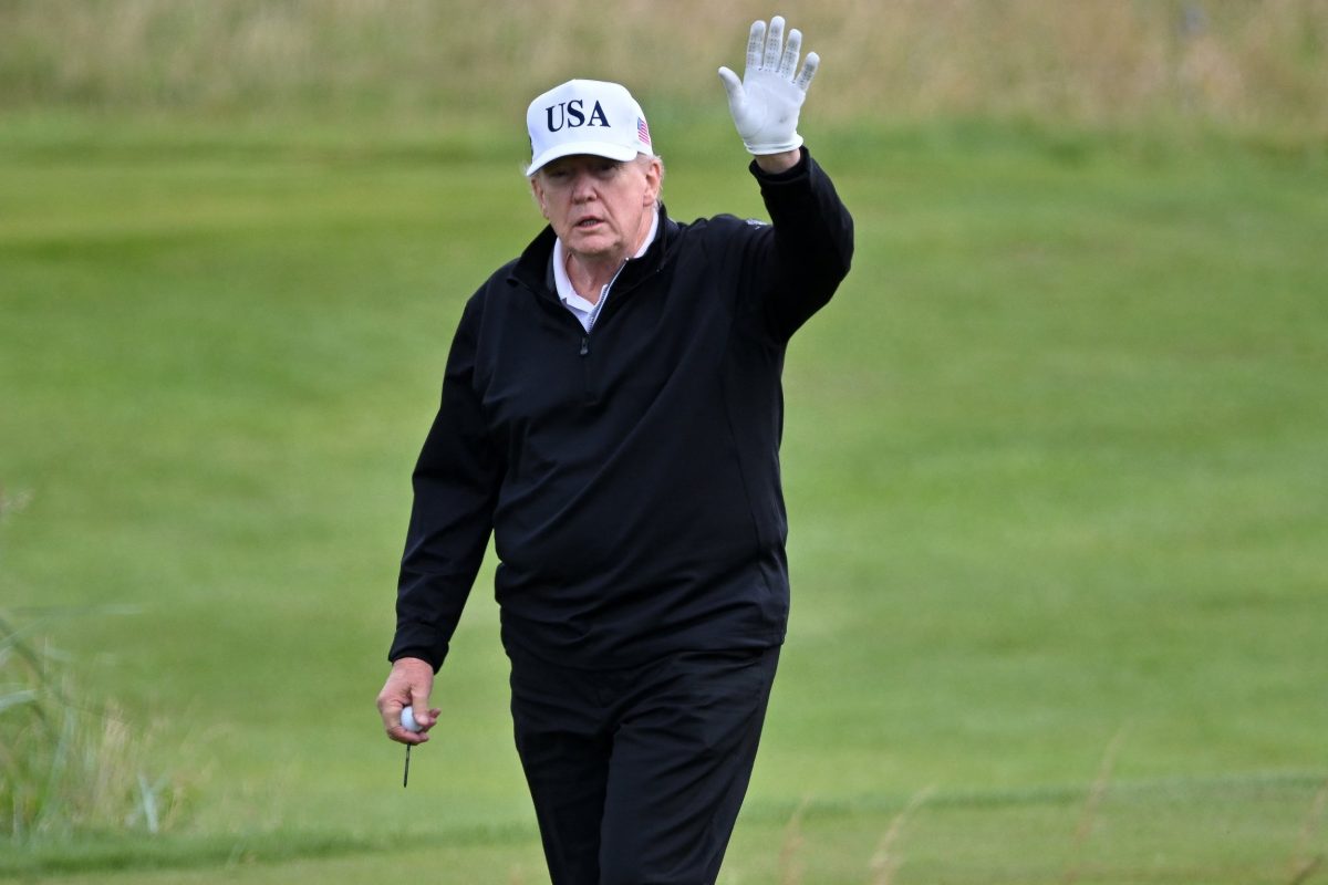 Protests in Scotland as Trump begins five-day visit with game of golf