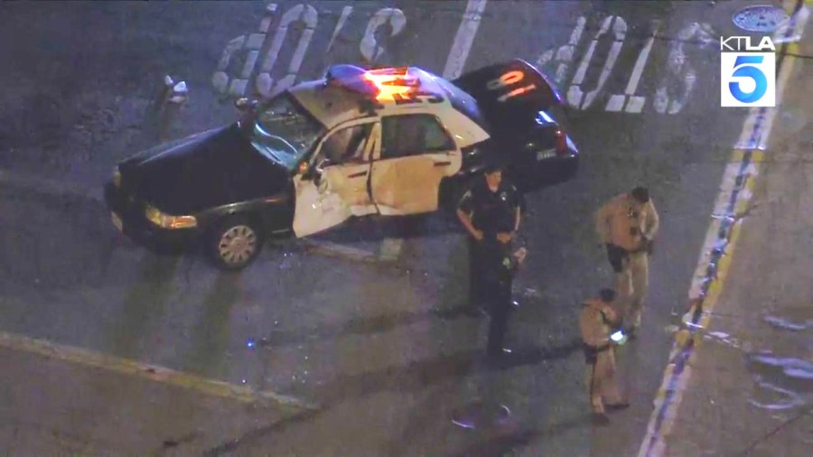 LAPD officer injured in pursuit crash