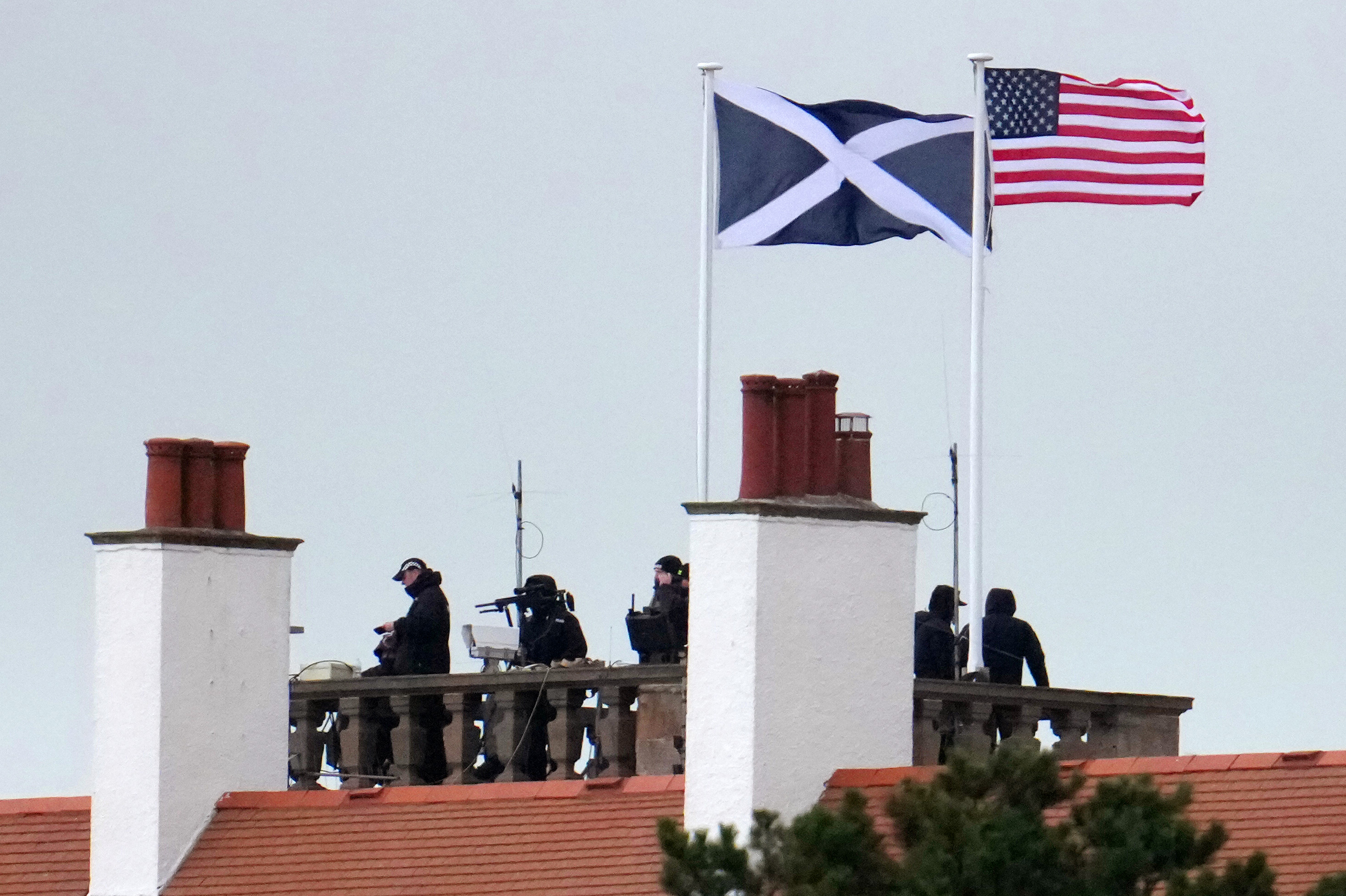Donald Trump in Scotland: President set to hit golf course as police ...