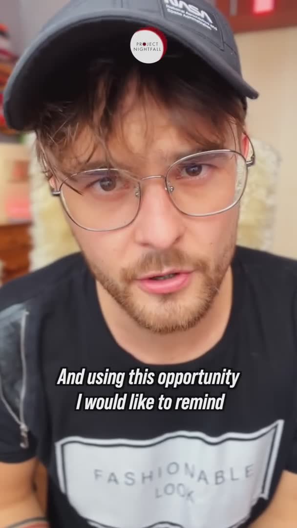 Just a Ukrainian guy and a Russian rocket