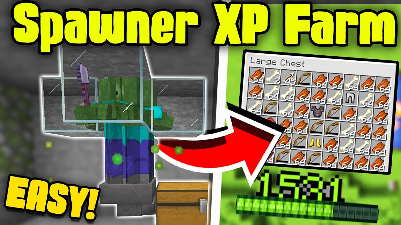Easiest Skeleton & Zombie XP Farm – Minecraft 1.21+ (Java & Bedrock)
