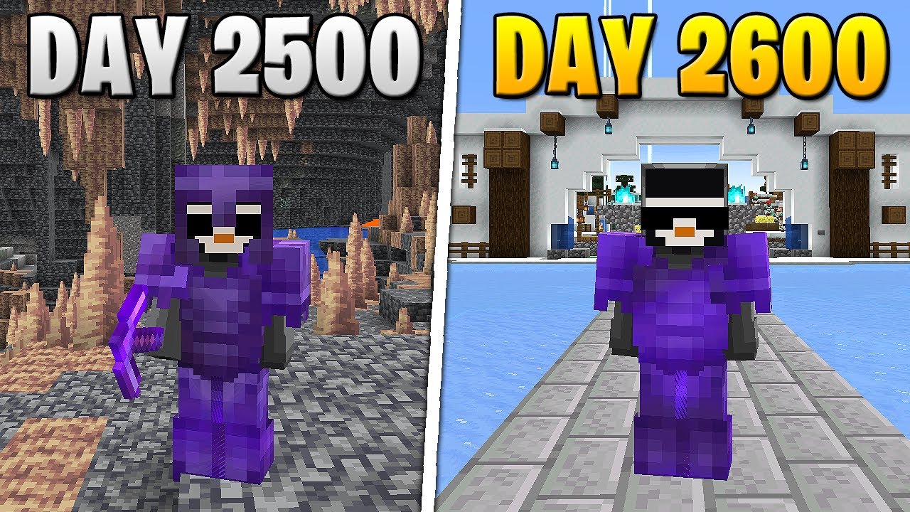 Survived 2,600 days in hardcore Minecraft with ultimate builds