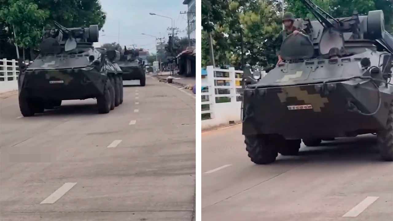 Thailand deploys Ukrainian BTR-3E1 armored vehicles on the border with ...