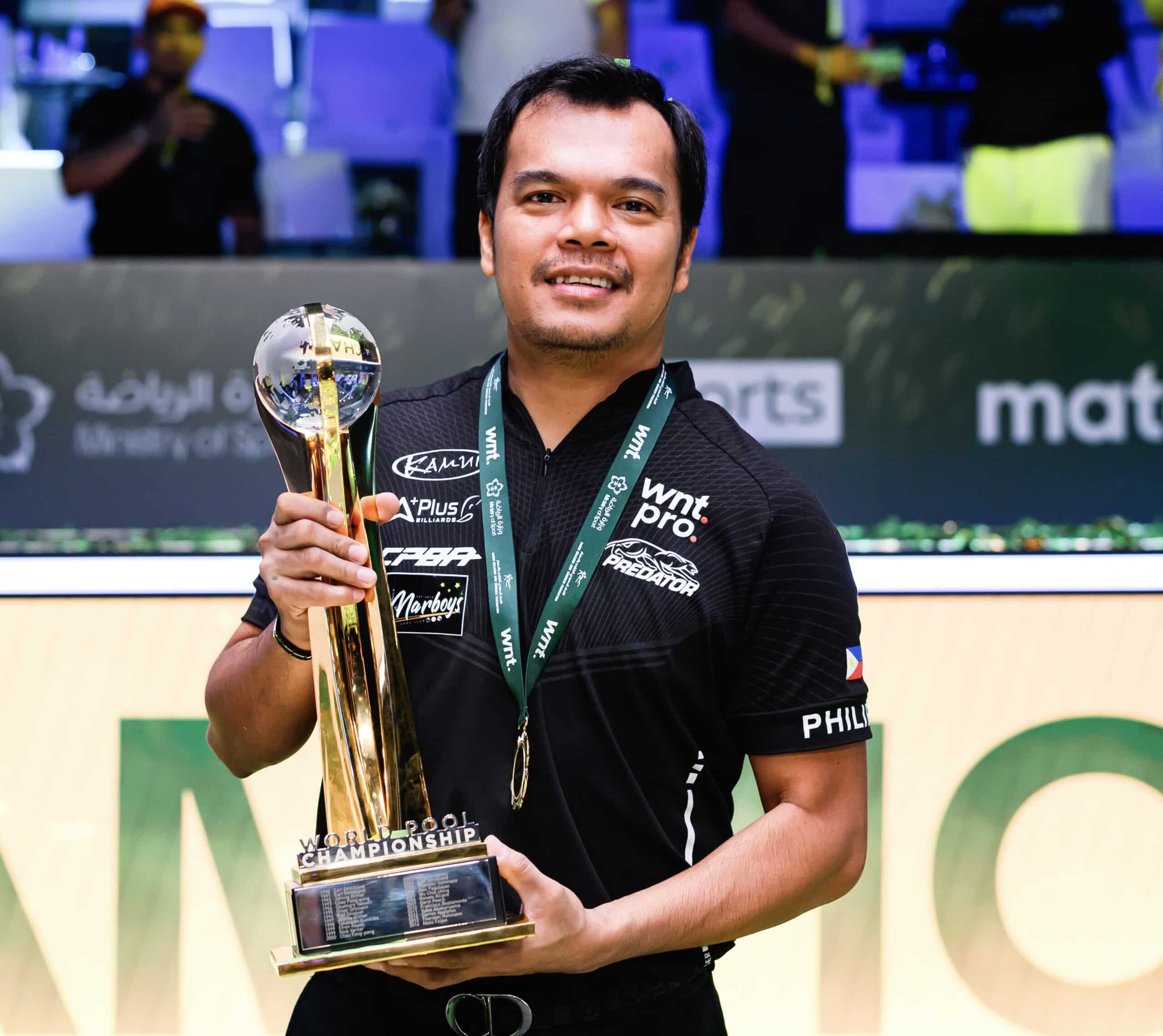 Carlo Biado makes history with second World Pool Championship title