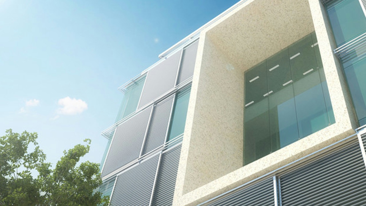 Smart glass turns black with sun