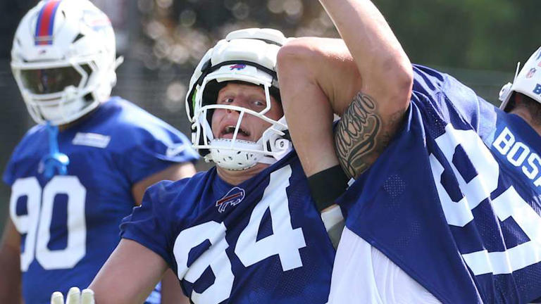 Bills' rookie Landon Jackson is so huge it looks like he's wearing pads