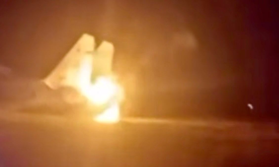 'Resistance inside Russia is growing' — Su-27UB jet set alight in ...