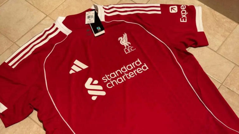 What date are Liverpool’s 2025-26 home & away kits being launched?