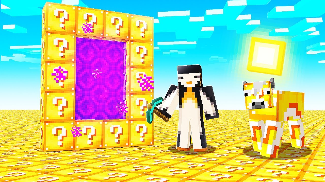 Minecraft World Turns Entirely into Lucky Blocks