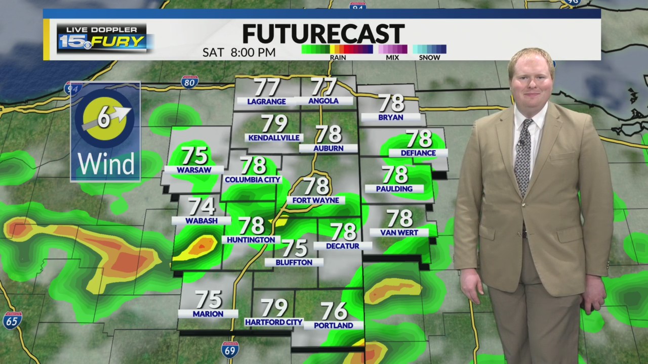 Tracking muggy air and scattered storms