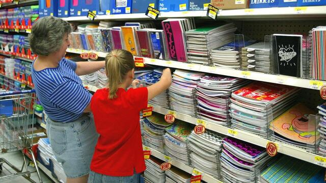 Parents rush to buy school supplies before tariff deadline