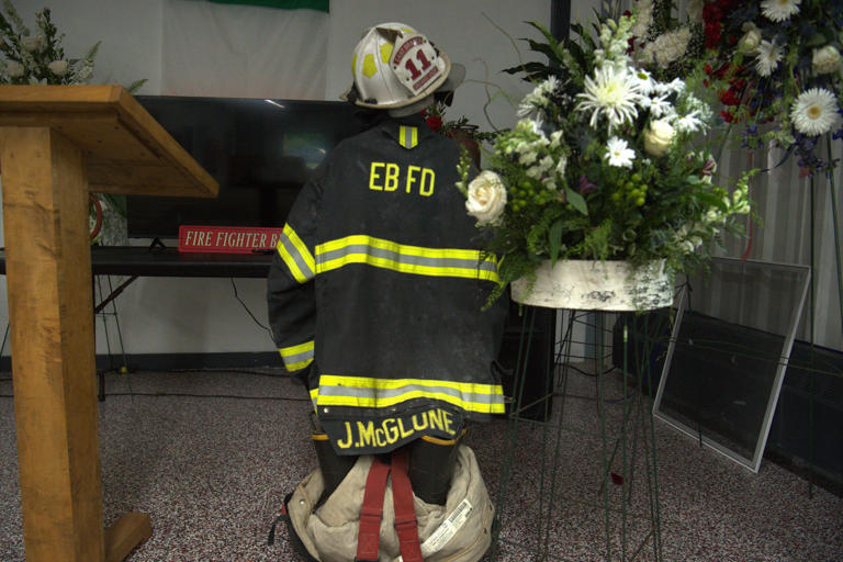 Memorial service for Jason McGlone at East Branch Fire Station honors ...