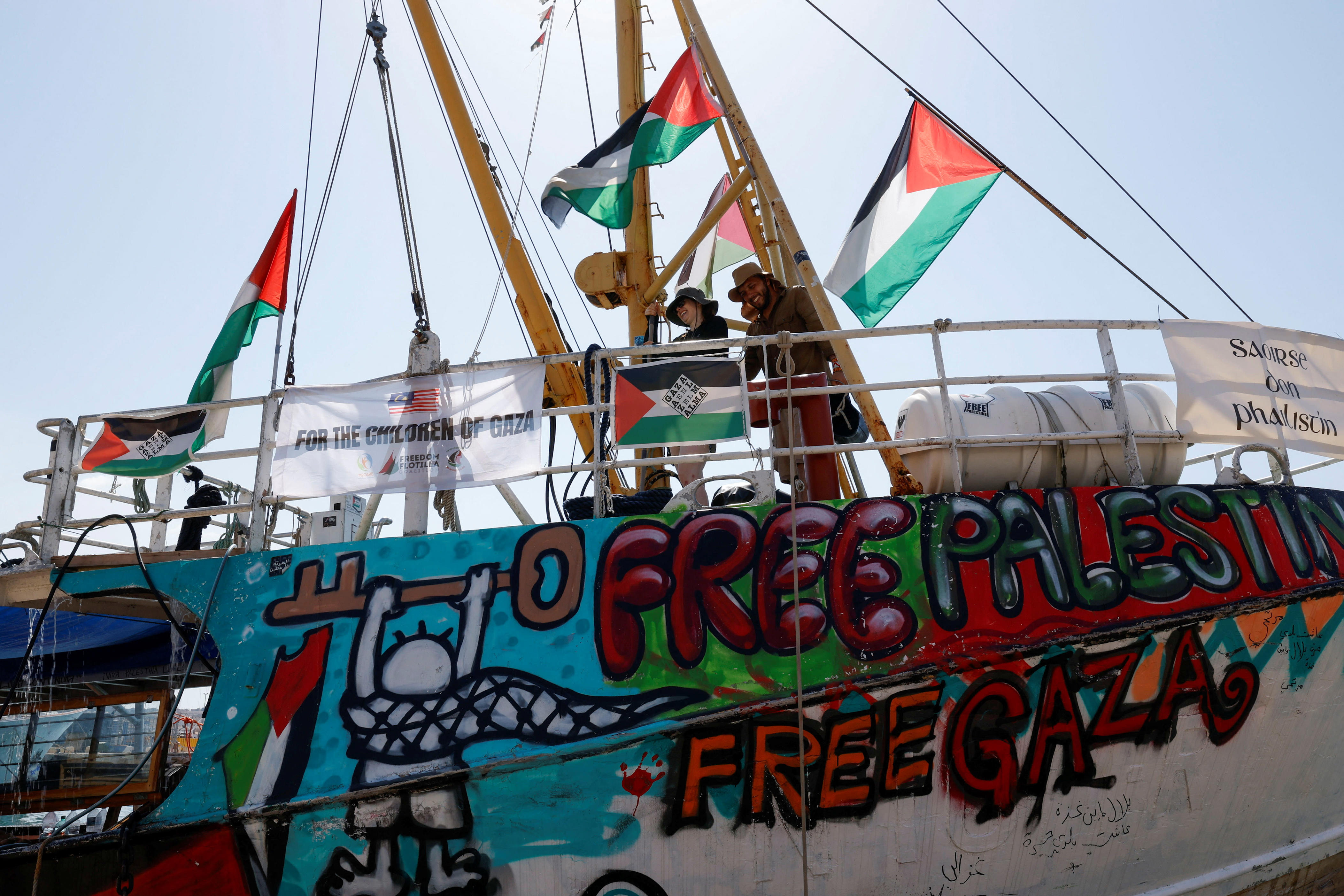 WATCH: Israeli naval forces seize Gaza-bound aid flotilla Handala ...