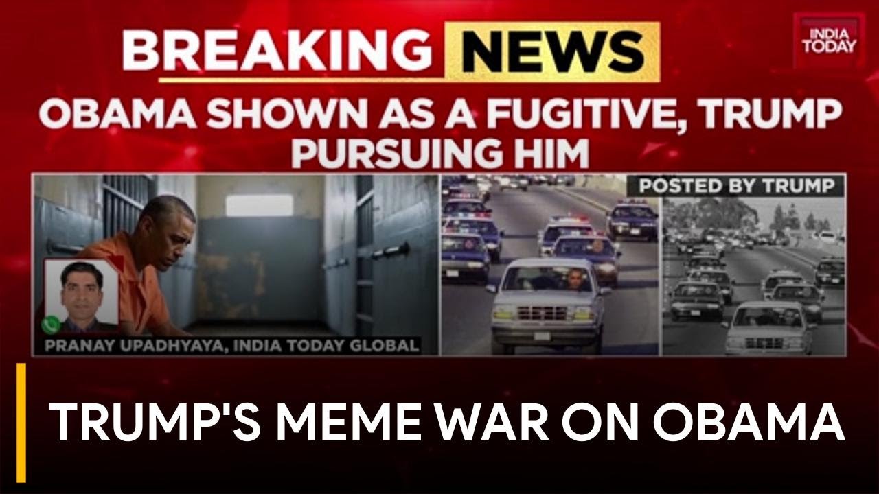 Trump's meme attack: Shows Obama as fugitive in Simpson-style chase