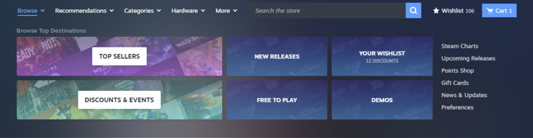 Steam's Redesigned Store Menu Is Now Available In The Store's Beta Client