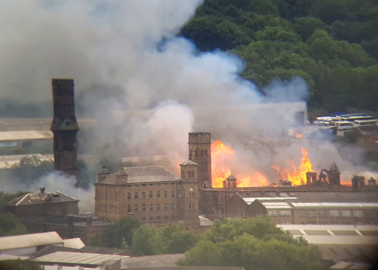 In pictures: drone footage shows shocking fire at Dalton Mills in Keighley