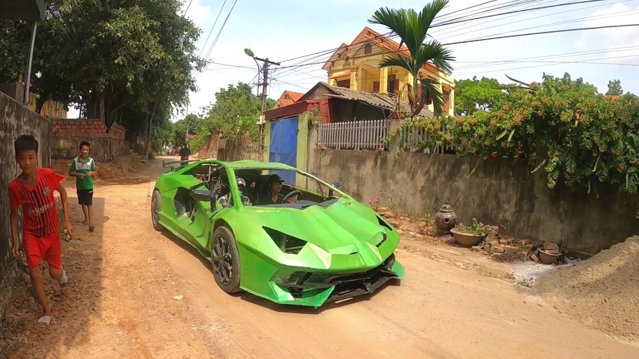 DIY dream car: homemade Lamborghini test drive!