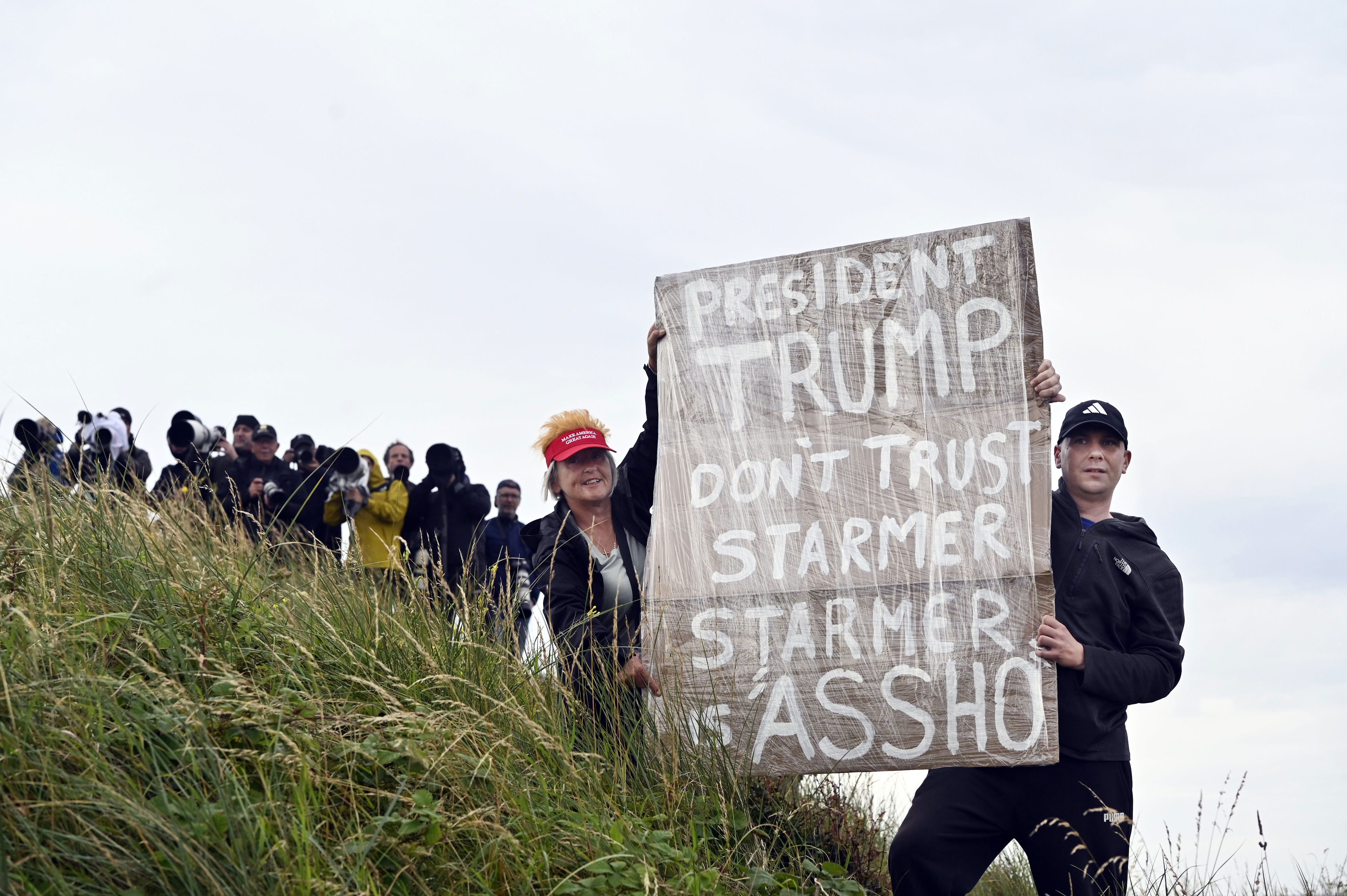 In pictures: President Trump plays golf at his Turnberry course in Scotland