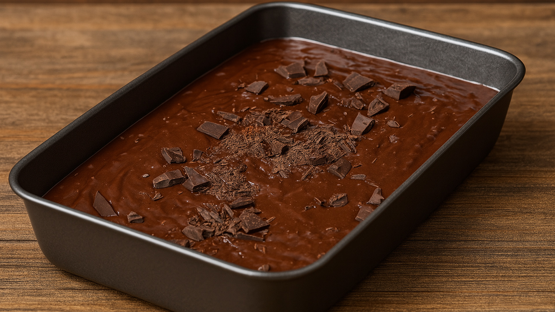 How To Make Chocolate Tray Cake With Chunks On Top