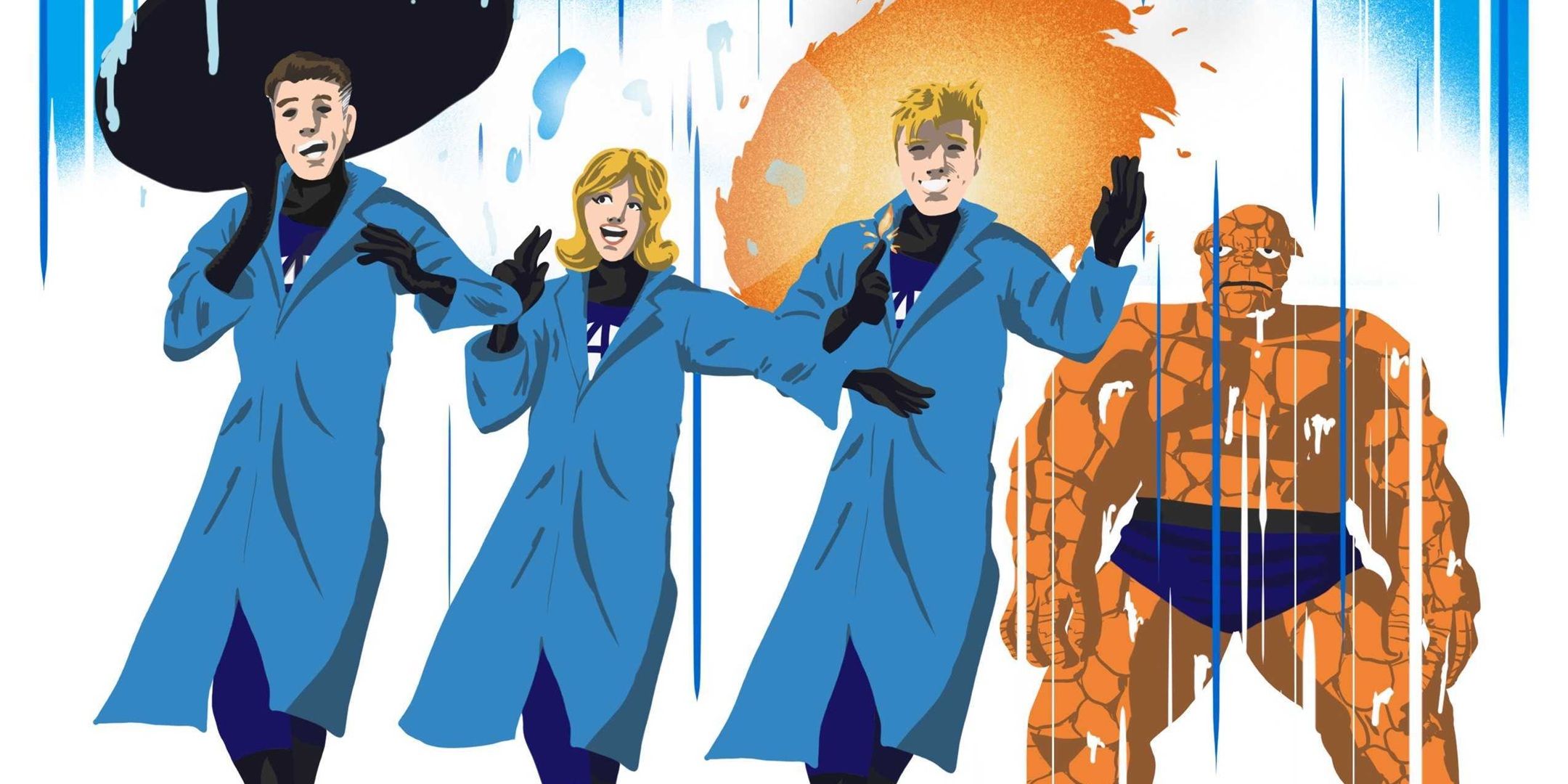 The Fantastic Four Take Over Famous Movie Posters in the Line it is Drawn