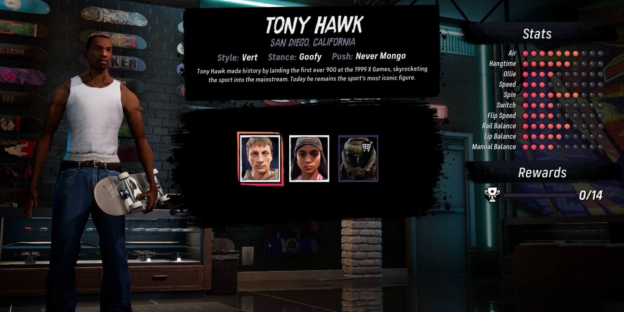 GTA's CJ Has Been Added To Tony Hawk's Pro Skater 3+4 By Fans