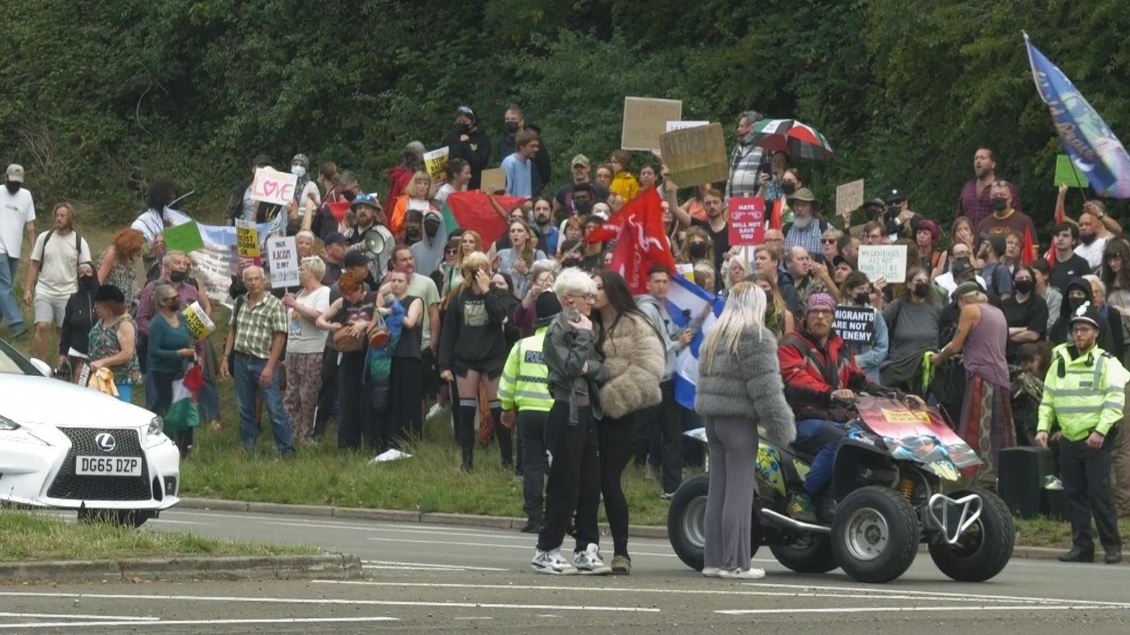 Protests in Norwich over asylum hotels