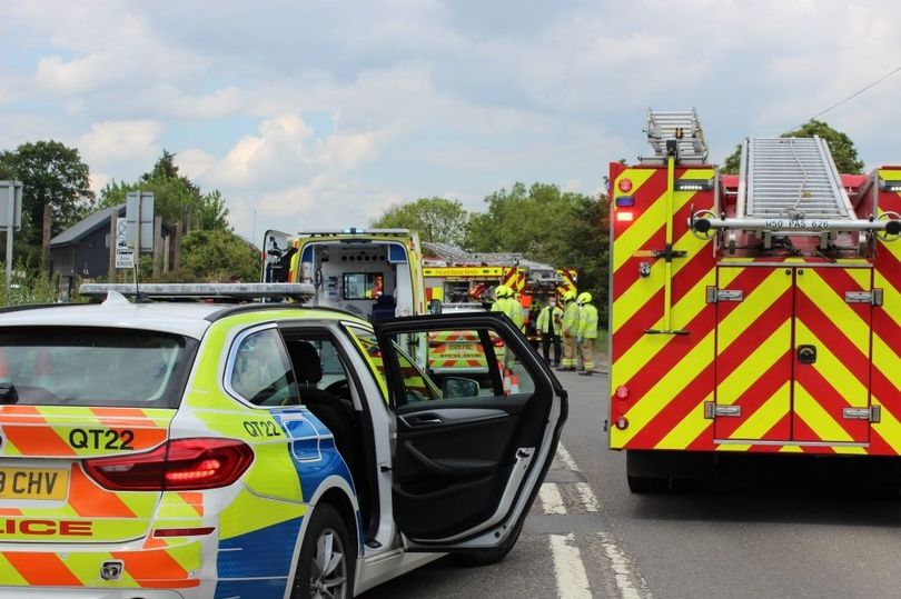 Busy Chelmsford A-road shuts due to overturned car