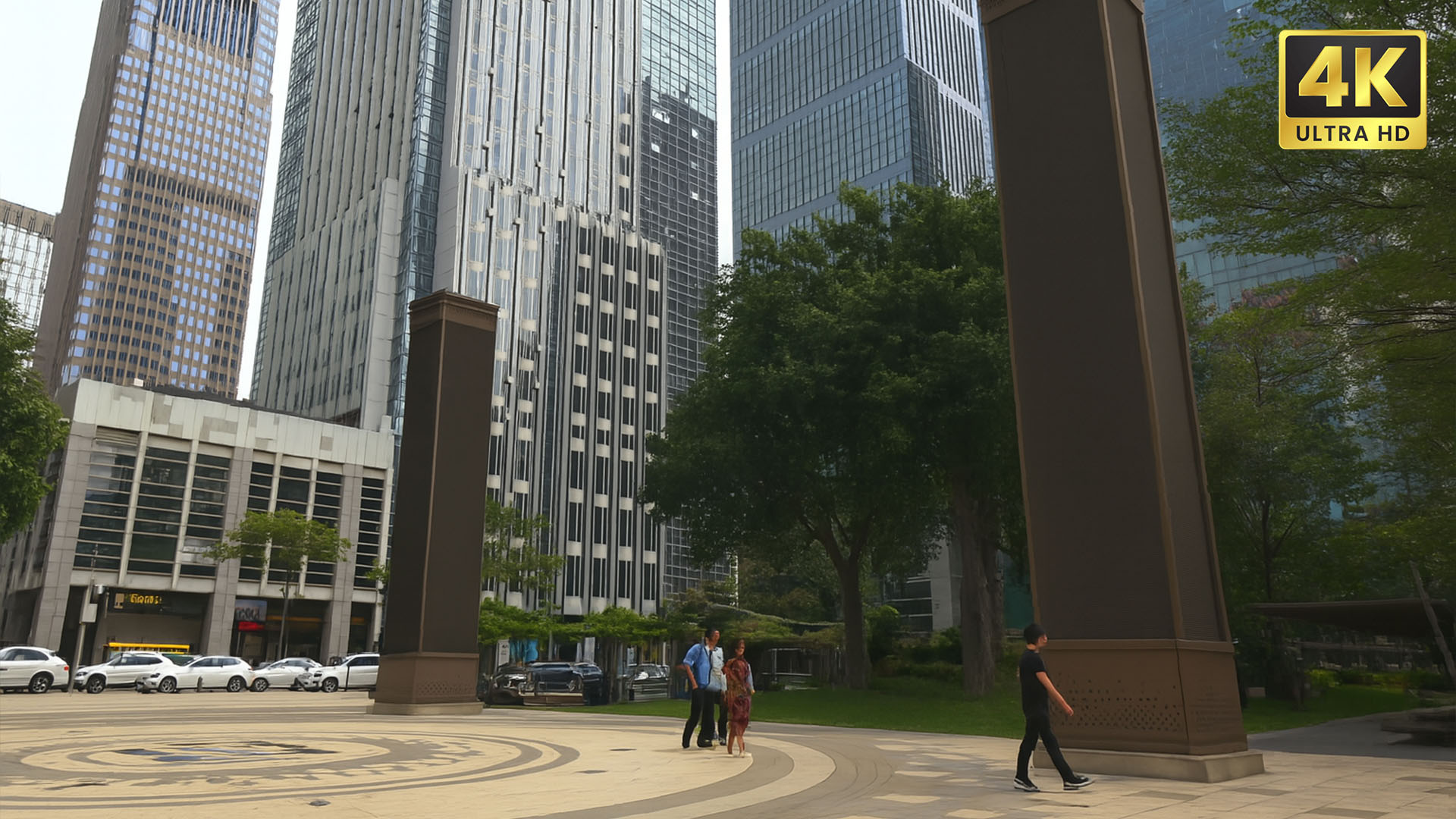 Wandeltour door het centrum van Shenzhen, China in 4K
