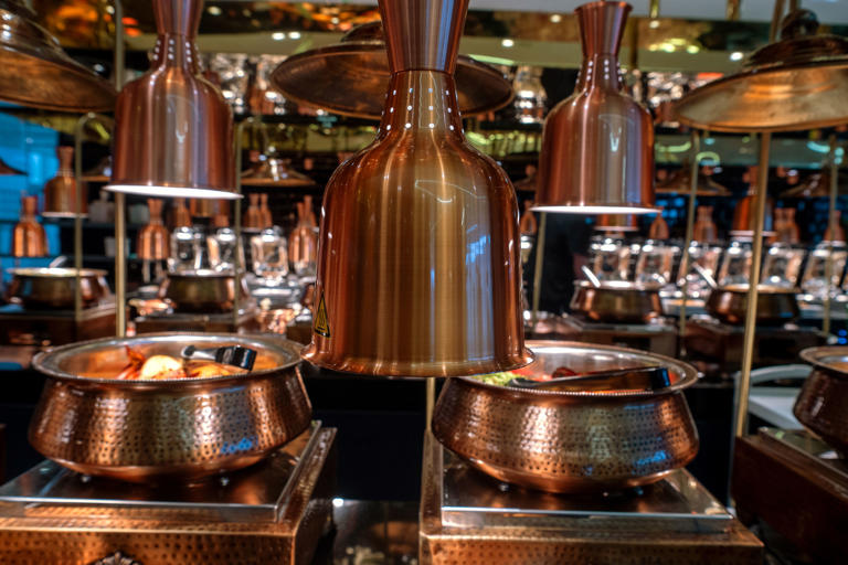 I indulged in chocolate fountains as a robot waiter sang Happy Birthday ...