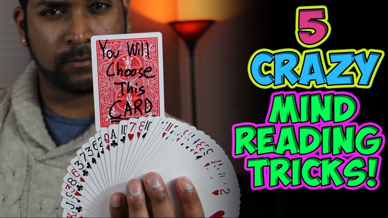 5 CRAZY Mind Reading Card Tricks Tutorial!