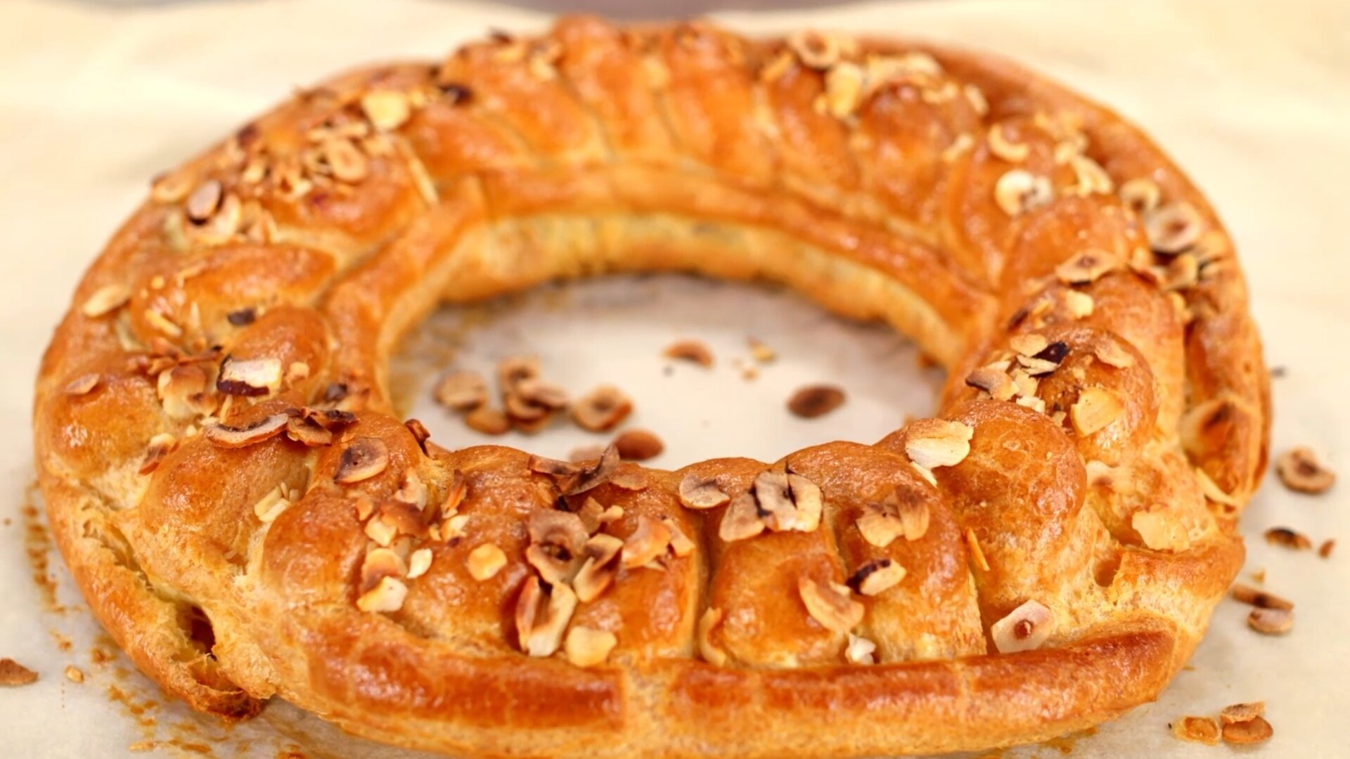 Classic Paris brest with hazelnuts and perfect choux pastry