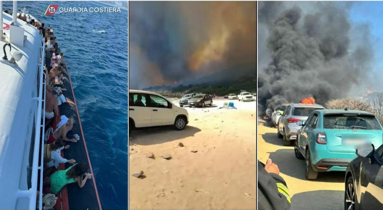 Incendio Punta Molentis, 200 bagnanti salvati dal mare: vie di fuga ...