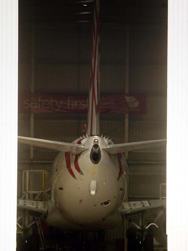 Plane ripped in collision at major airport