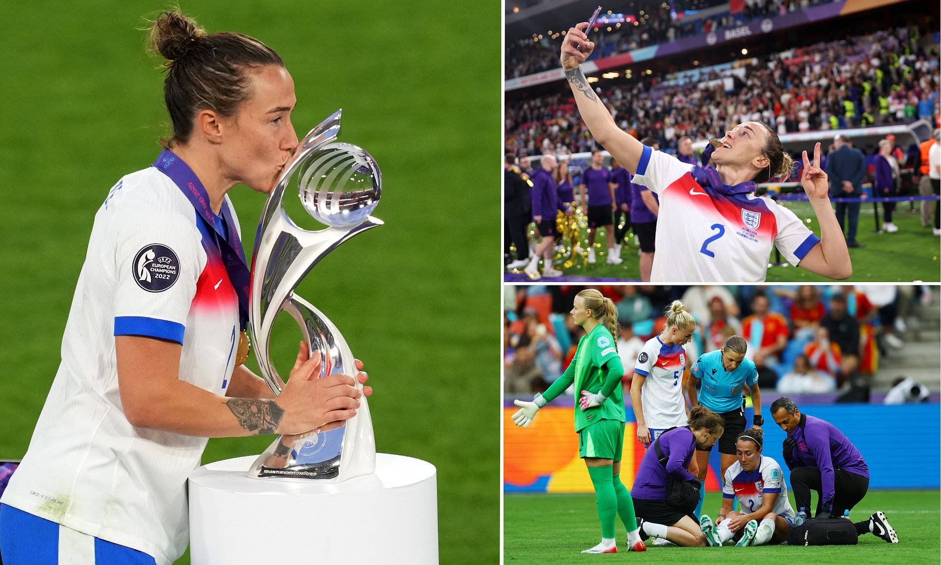 Lionesses fans in disbelief at Lucy Bronze's injury revelation after victory in Women's Euros final