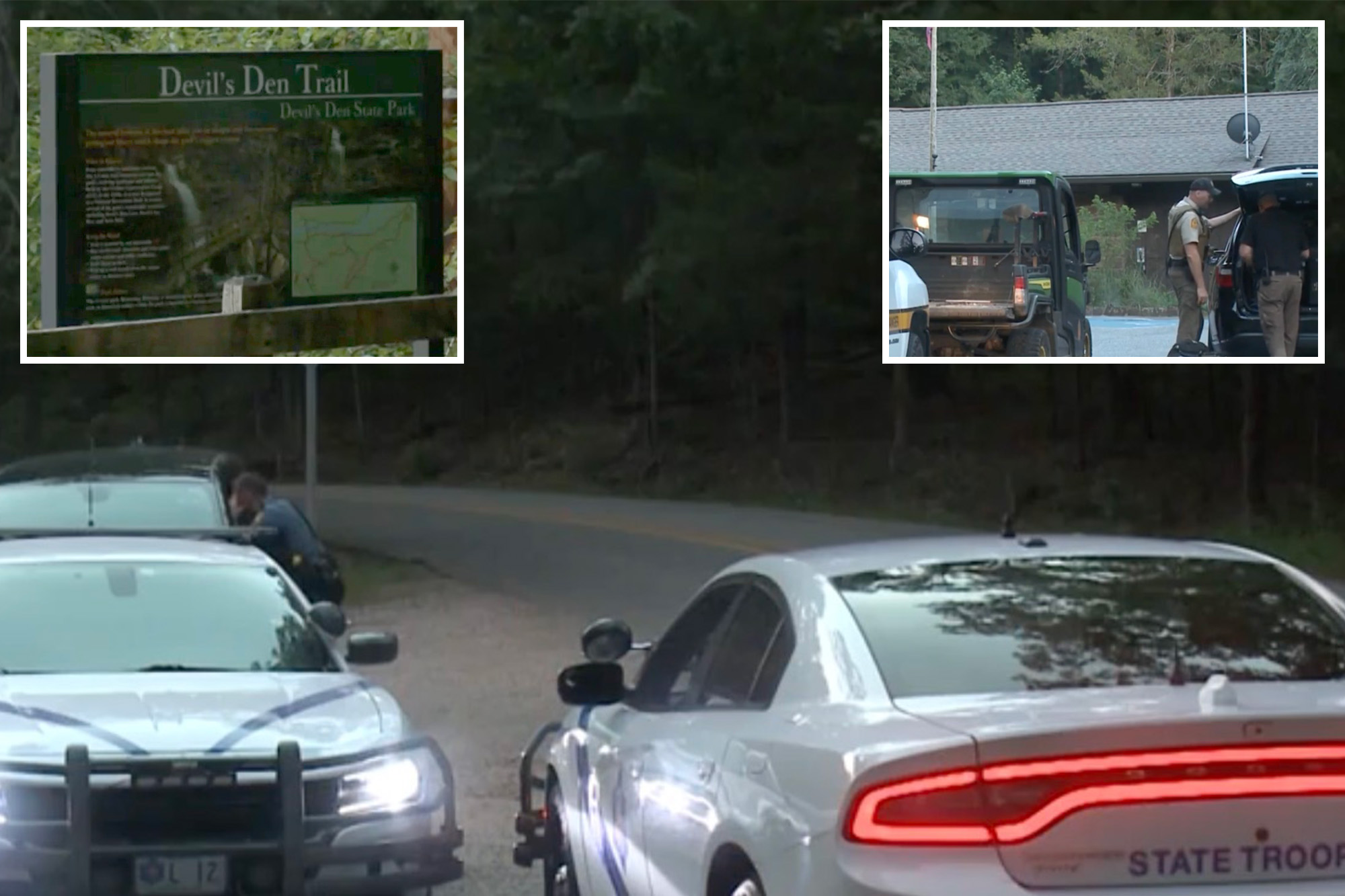 Cops hunt suspect after two bodies found in Arkansas state park