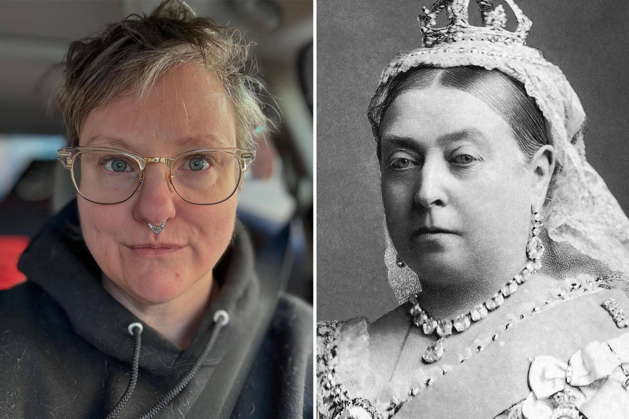 US woman with tattoos and nose piercing may be descendent of Queen ...