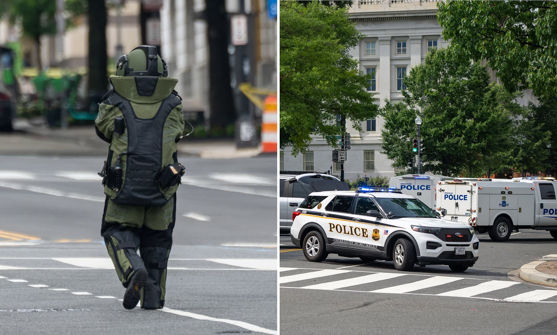 Bomb squad deployed after suspicious package discovered near White House