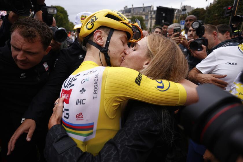 Slovenian rider Tadej Pogačar wins the Tour de France for the fourth time