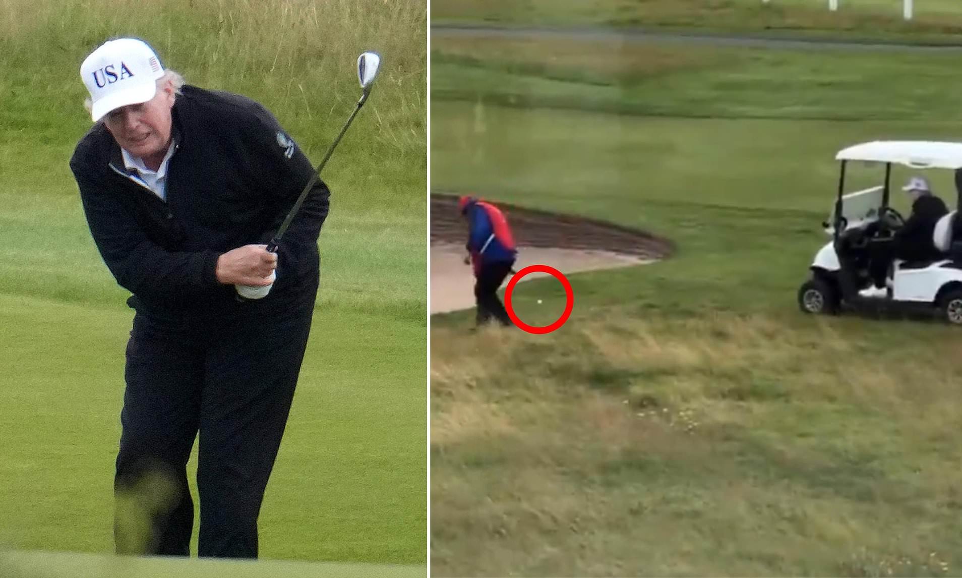 Footage of Donald Trump 'cheating' on the golf course goes viral