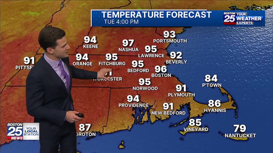 Boston 25 Sunday Evening Weather Forecast