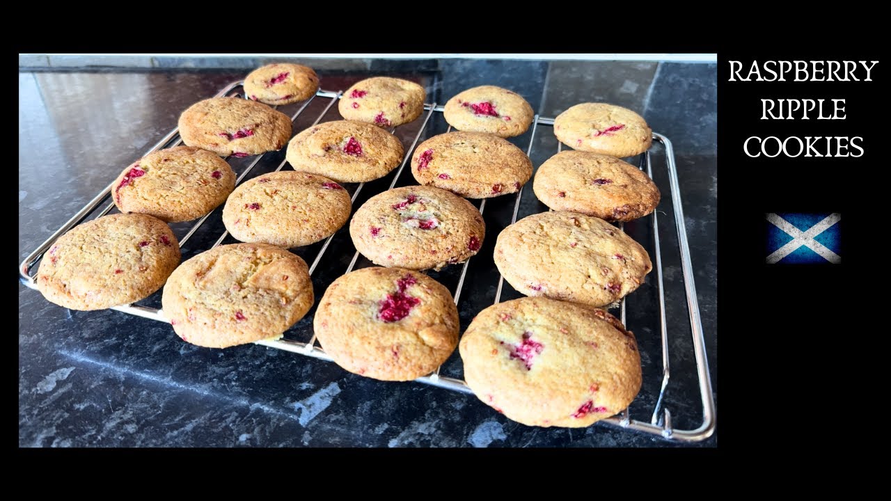 Raspberry Ripple Biscuits | White Chocolate Cookie Recipe | Scottish ...